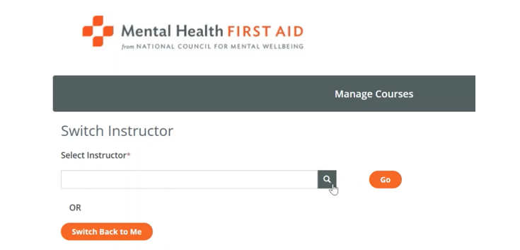 Managing an Instructor’s Course on MHFA Connect Submit-a-Course as a ...